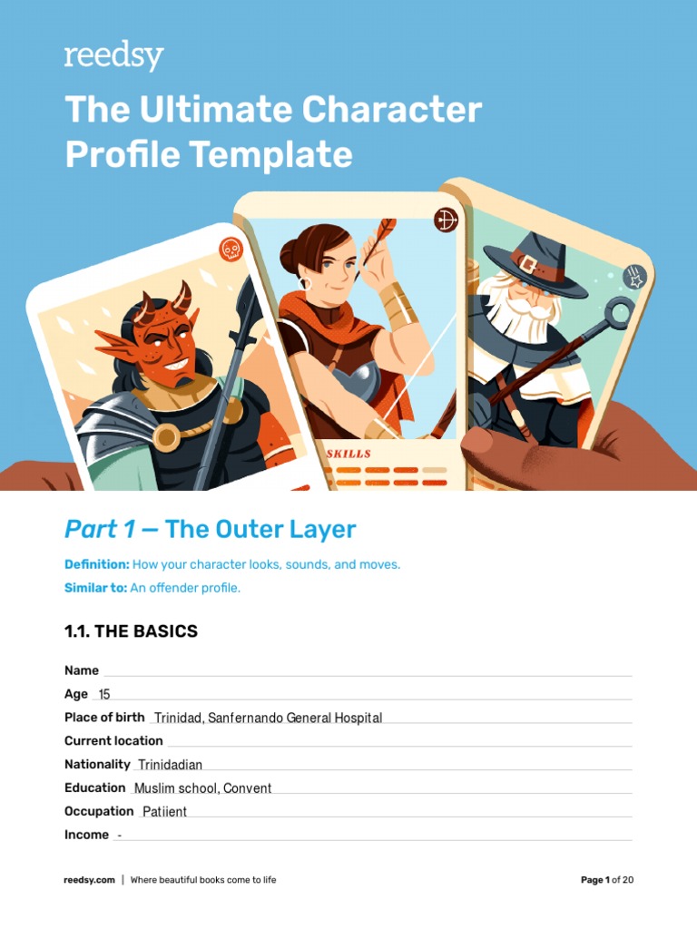 Ultimate Character Profile Guide | PDF | Family | Social Media