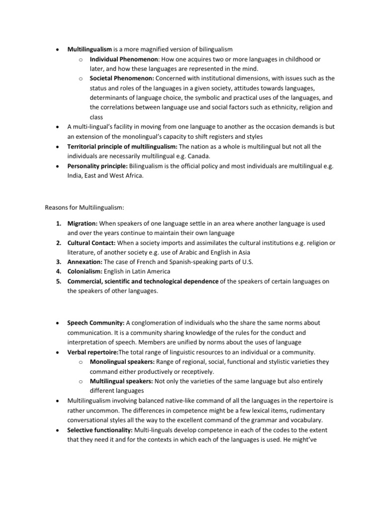 Societal Multilingualism | PDF | Multilingualism | Symbols