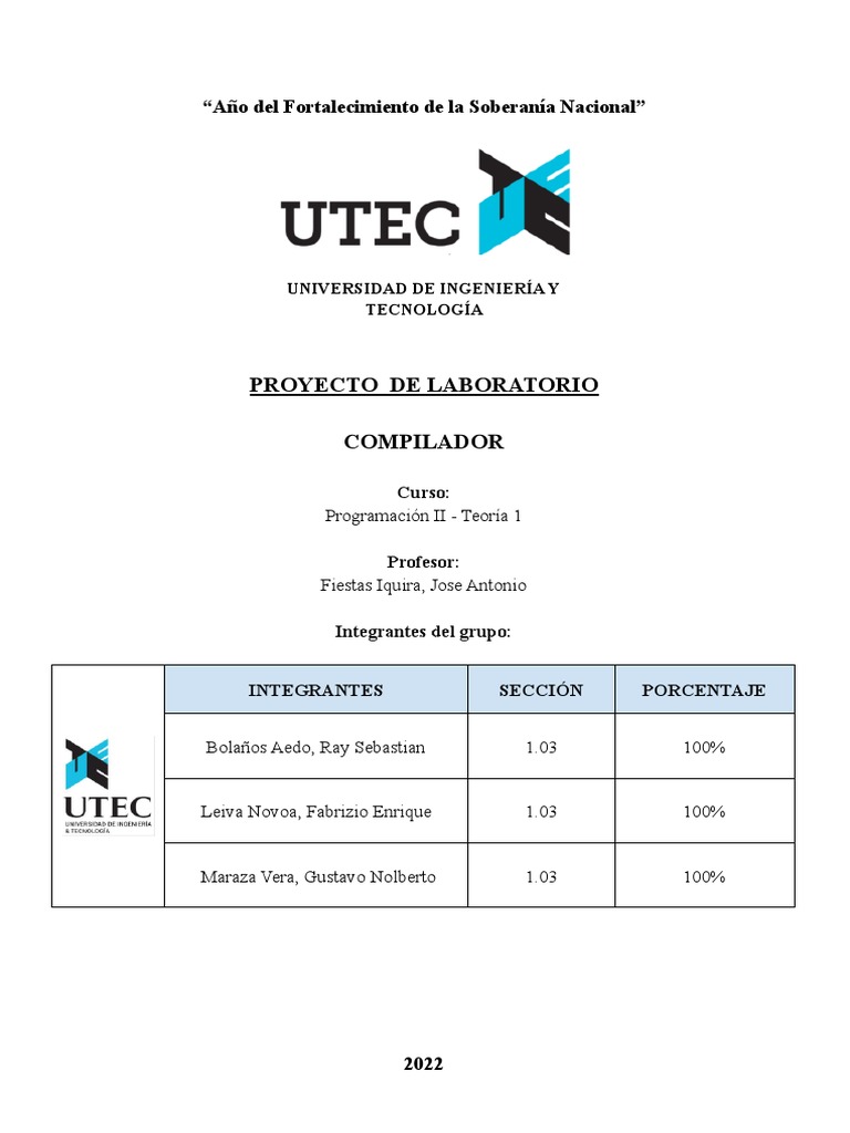 Proyecto Lab Programacion II | PDF | Programación de computadoras | Lenguaje ensamblador