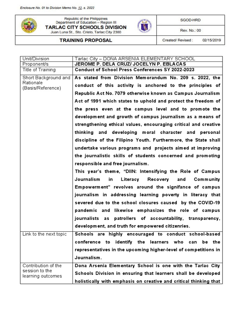 Proposal in Journalism | PDF | Journalism | Empowerment