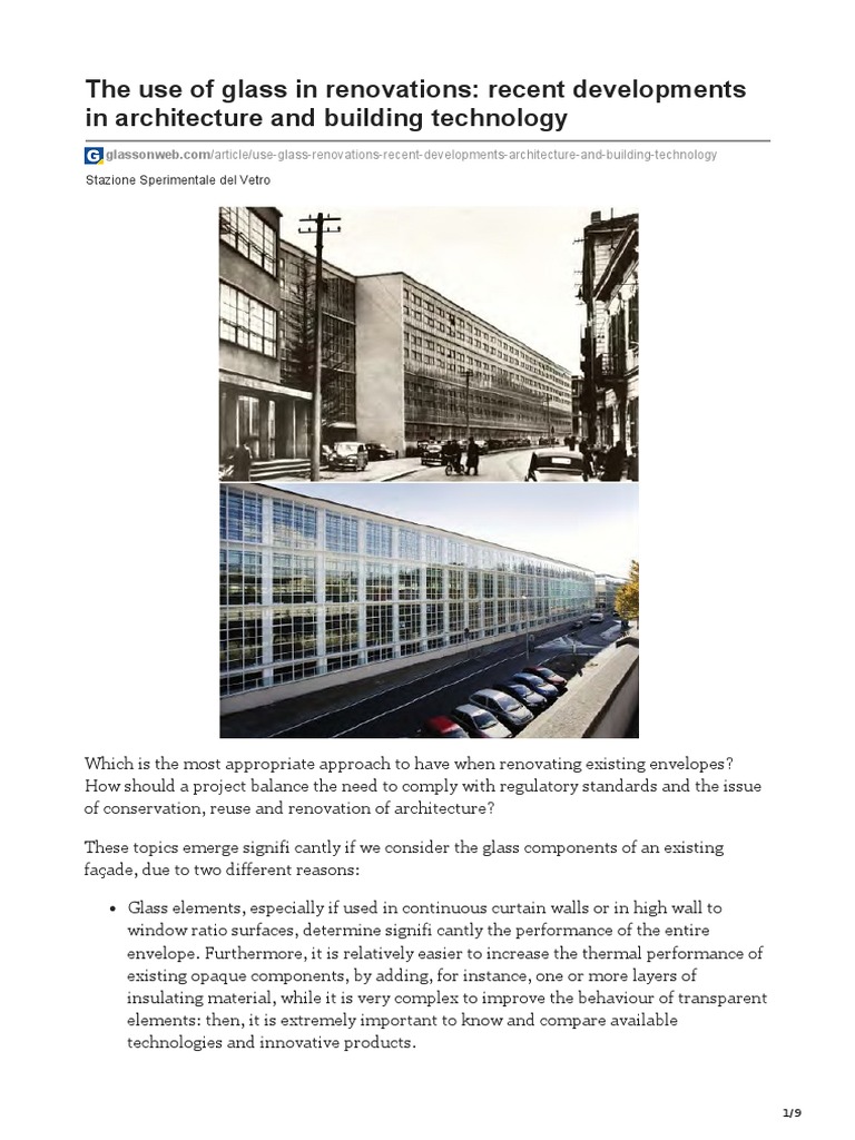 The Use of Glass in Renovations Recent Developments in Architecture and ...