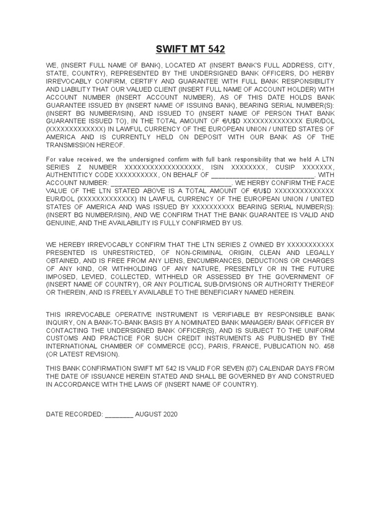 Mt 542 Modelo | PDF | Banks | Money