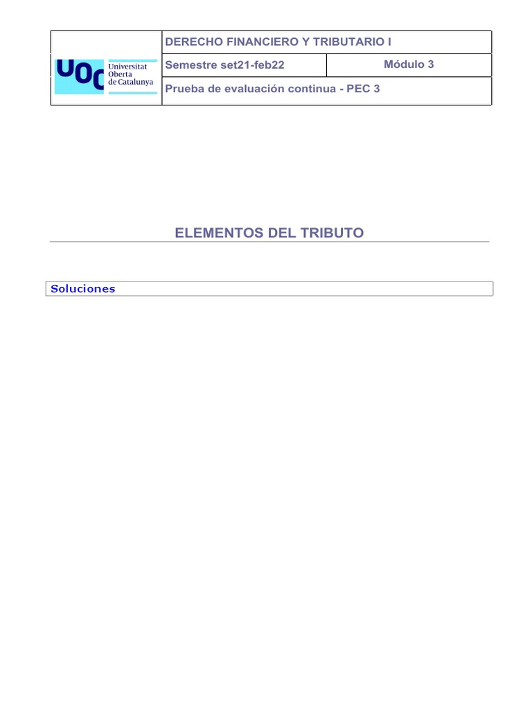 Elementos del tributo y responsabilidad en deudas tributarias | PDF | Impuestos | Devengo