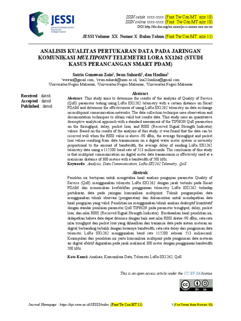 LoRa Telemetry Analysis for Smart Water Meter Data Exchange | PDF ...