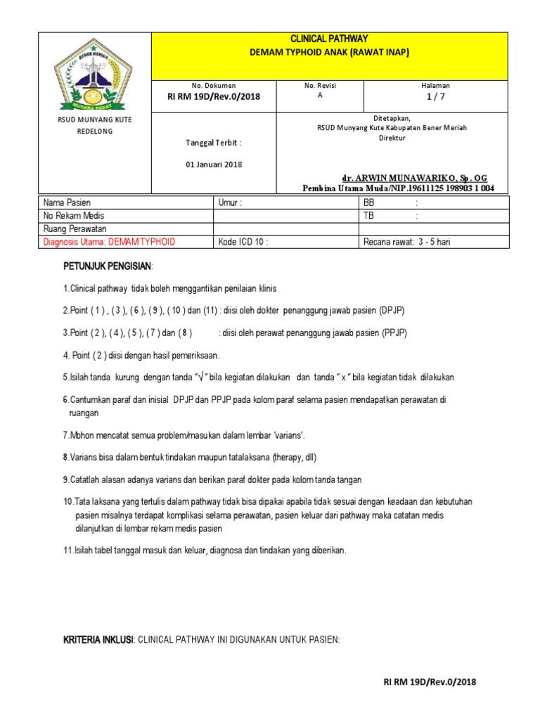 CP Demam Typhoid | PDF