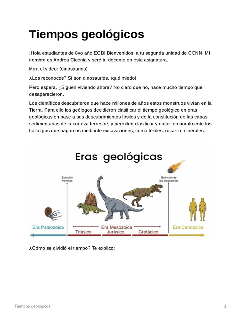 Tiempos Geológicos | PDF | Geología | Ambiente natural global