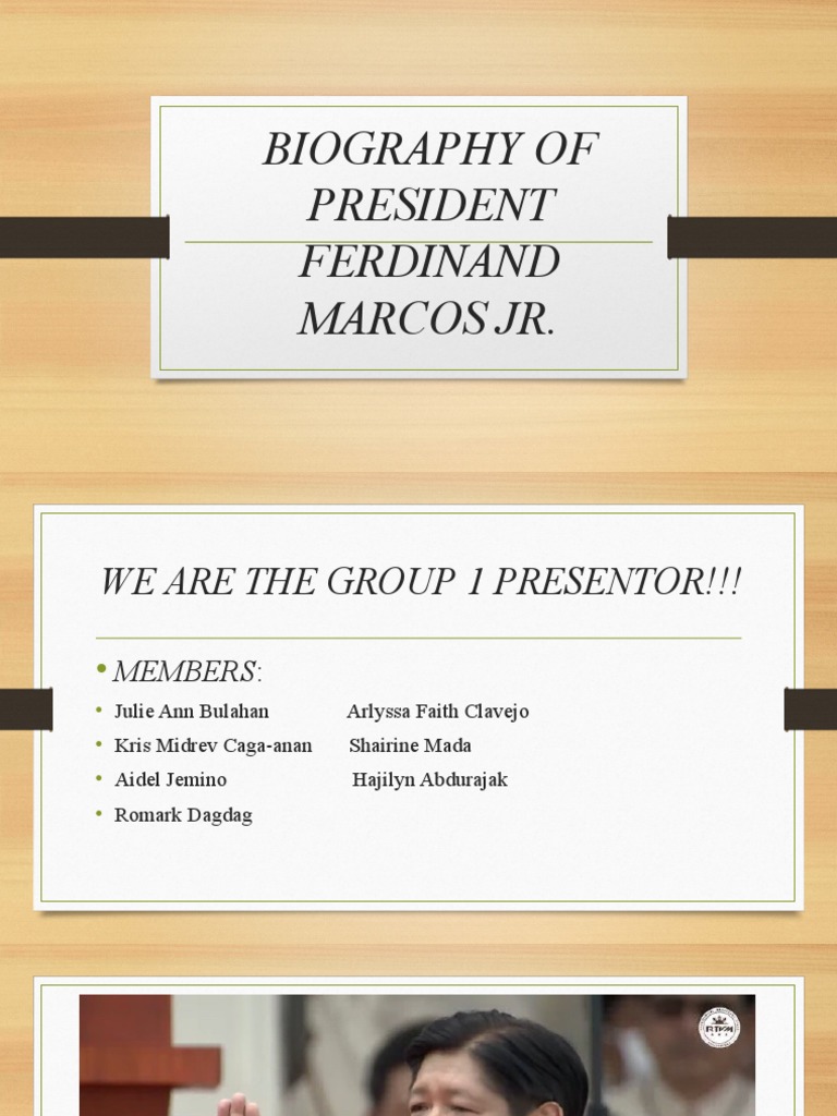 Biography of President Ferdinand Marcos JR | PDF | Government | Philippines