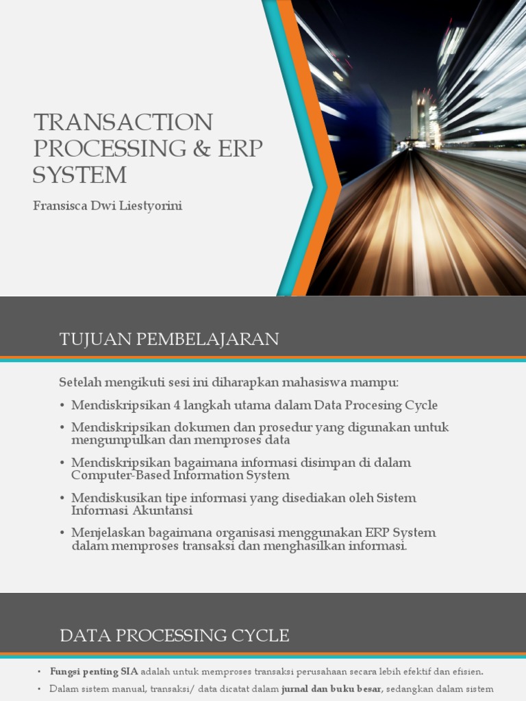 2 - Transaction Processing ERP System | PDF | Bisnis | Komputer