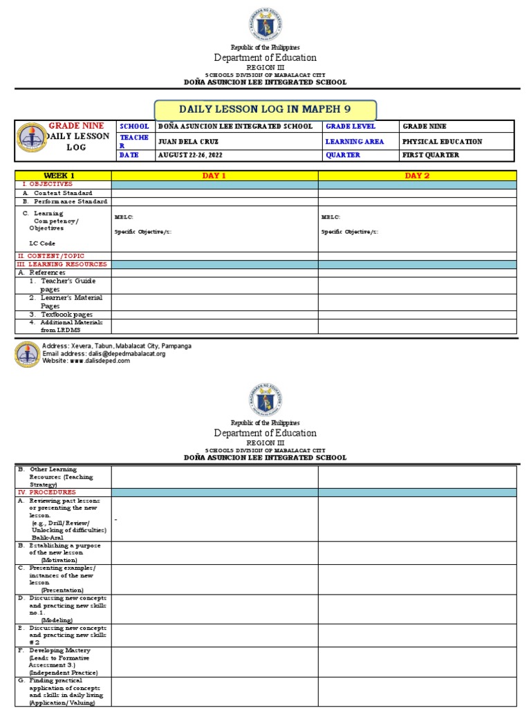 DLL TEMPLATE New 2DAYS | PDF | Learning | Differentiated Instruction