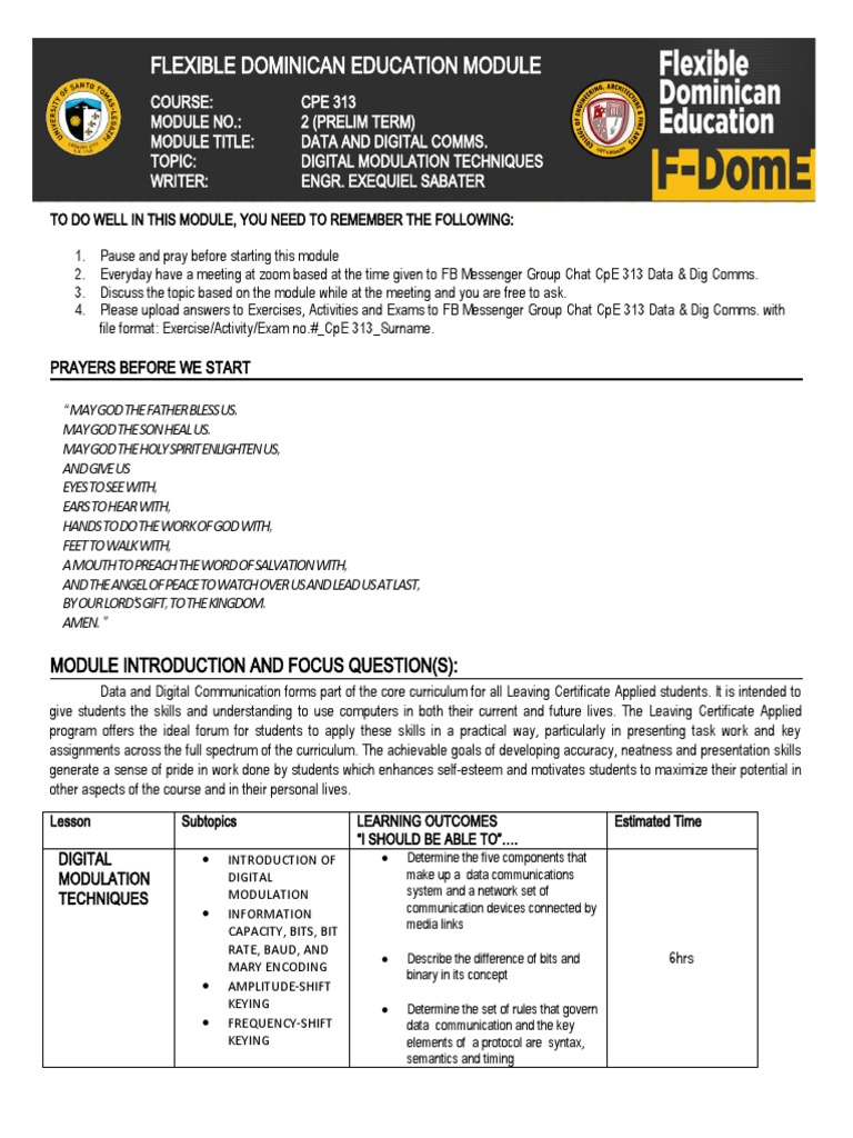 DDC Module 2 | PDF | Modulation | Bit Rate