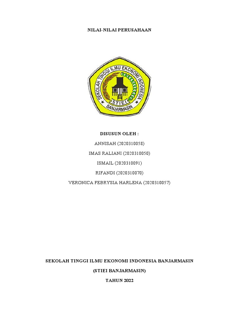 Kel 2 ALK - Nilai Perusahaan | PDF
