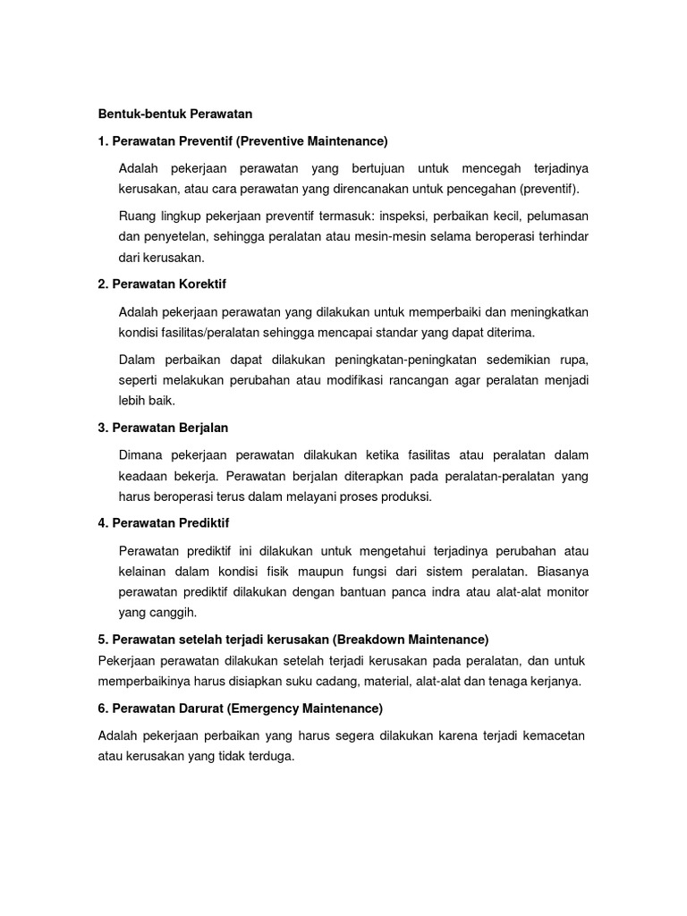 2c Handout Perawatan Dan Perbaikan Mesin 1 77 10 | PDF