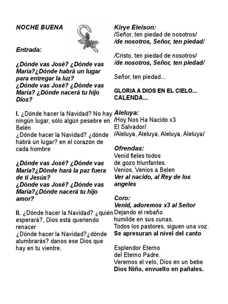 Noche Buena - Misa | PDF | María, madre de Jesús | Navidad