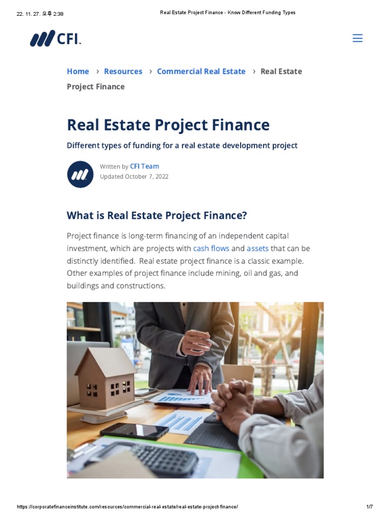 Real Estate Project Finance - Know Different Funding Types | PDF | Debt ...