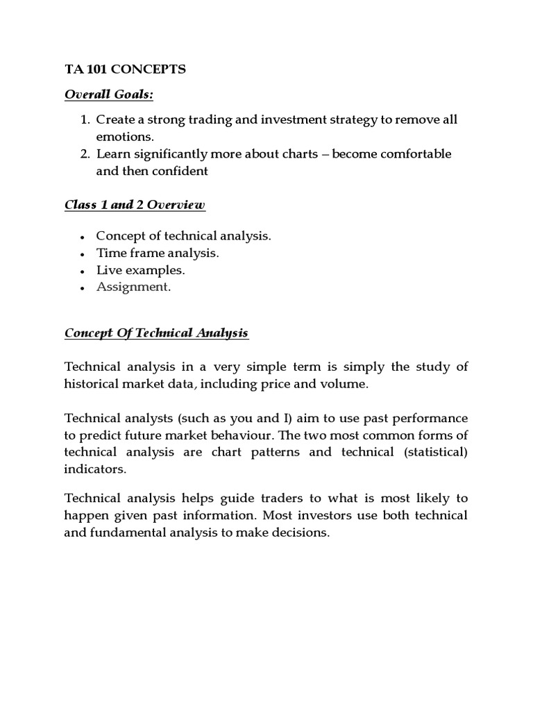 CLASS 1 & 2 What Is Technical Analysis | Download Free PDF | Technical ...
