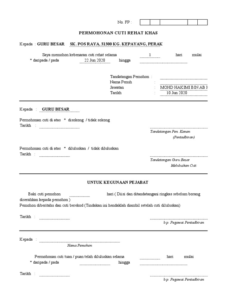 Borang CRK Guru | PDF