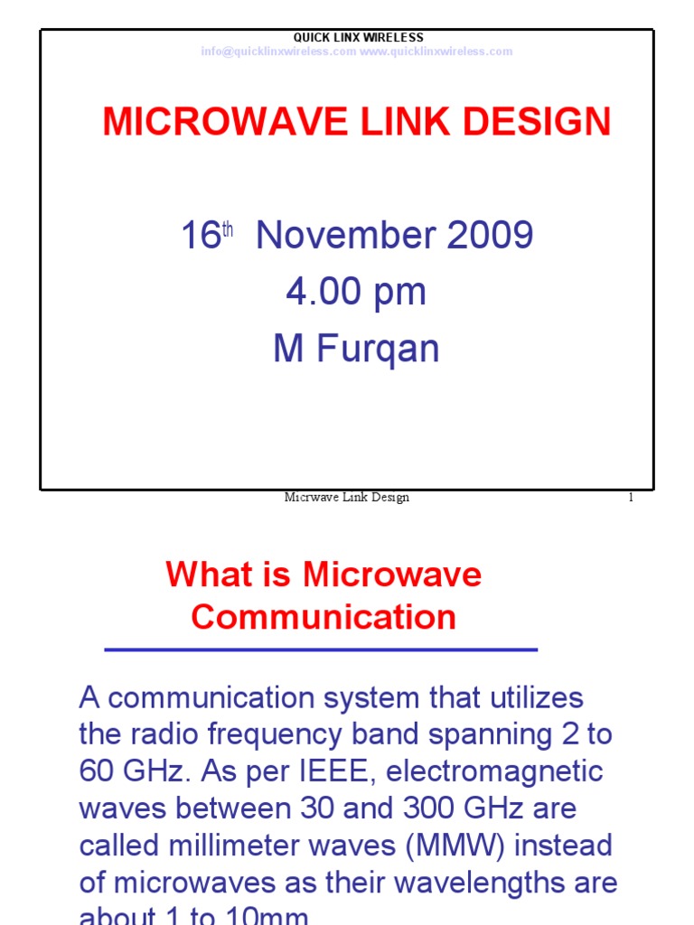 Microwave Link Design | PDF | Microwave | Radio Propagation