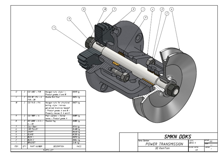 Gambar Rakitan 3D Denis N | PDF | Manufactured Goods | Mechanical ...