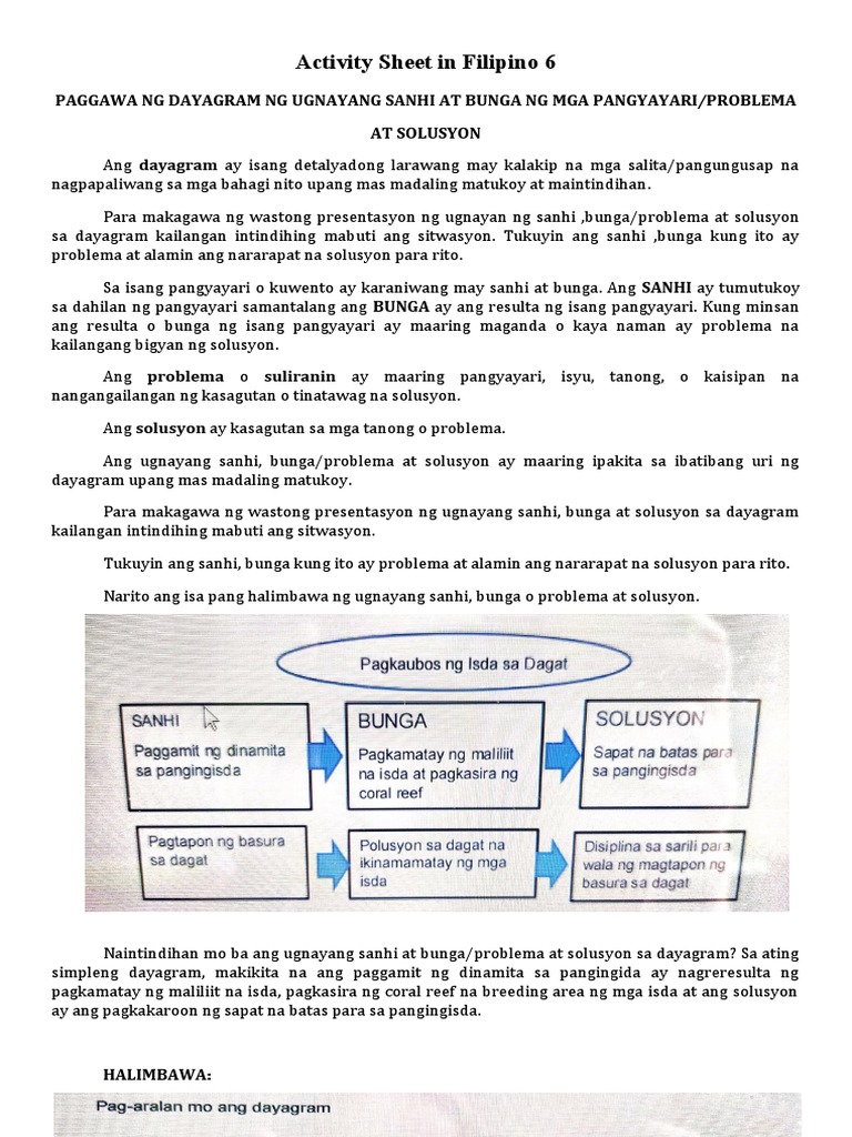 Activity Sheet in Filipino 6 | PDF