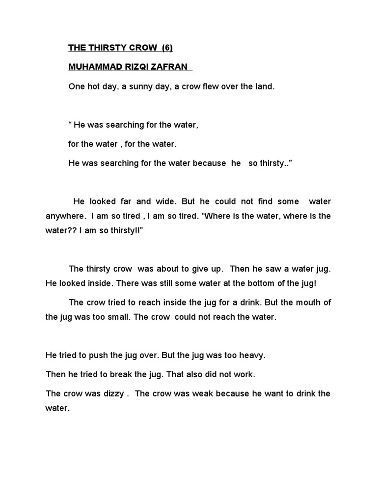The Thirsty Bird | PDF