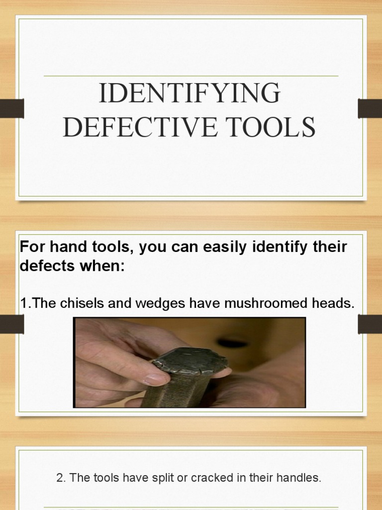 Identifying Defective Tools | PDF