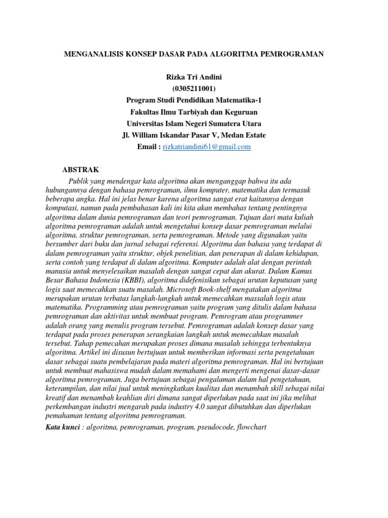 Konsep Dasar Algoritma Pemrograman | PDF | Seni | Teknologi & Rekayasa