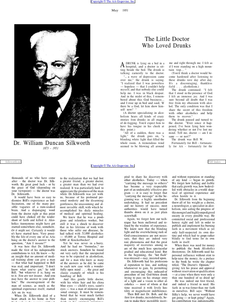 The Little Doctor Who Loved Drunks May 1951 | PDF | Alcoholics Anonymous