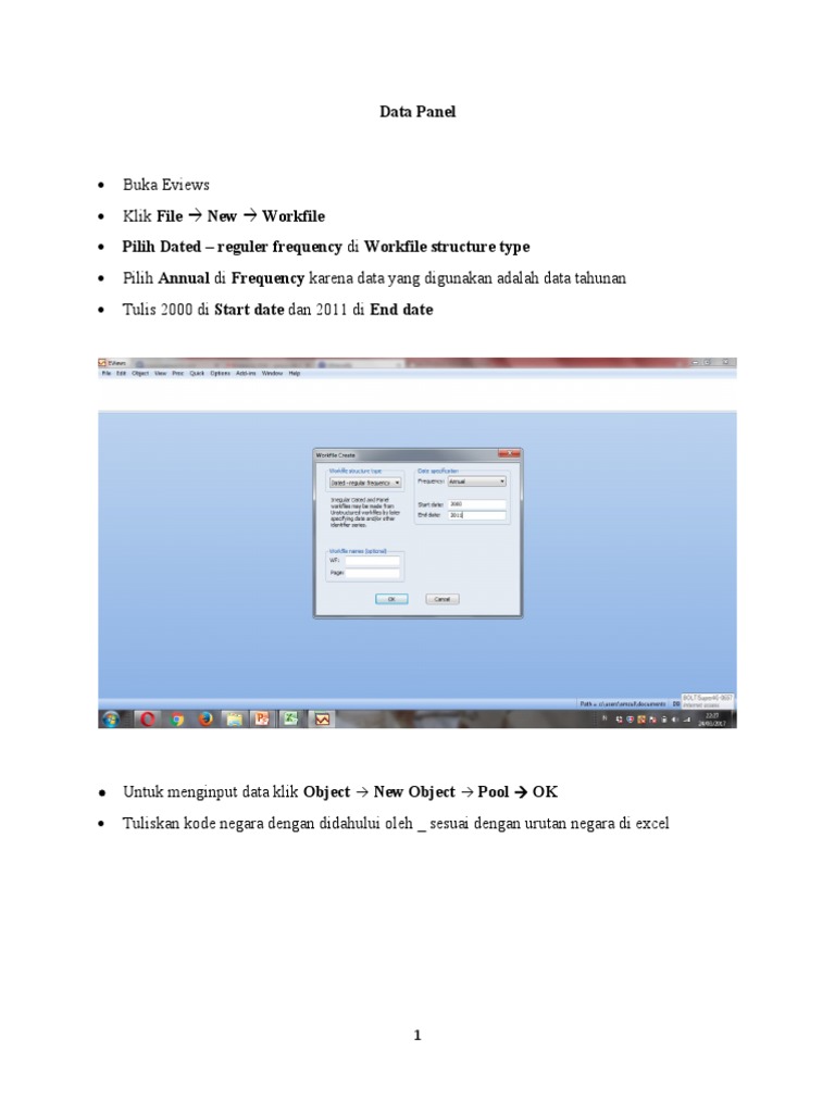 Langkah-Langkah Data Panel | PDF