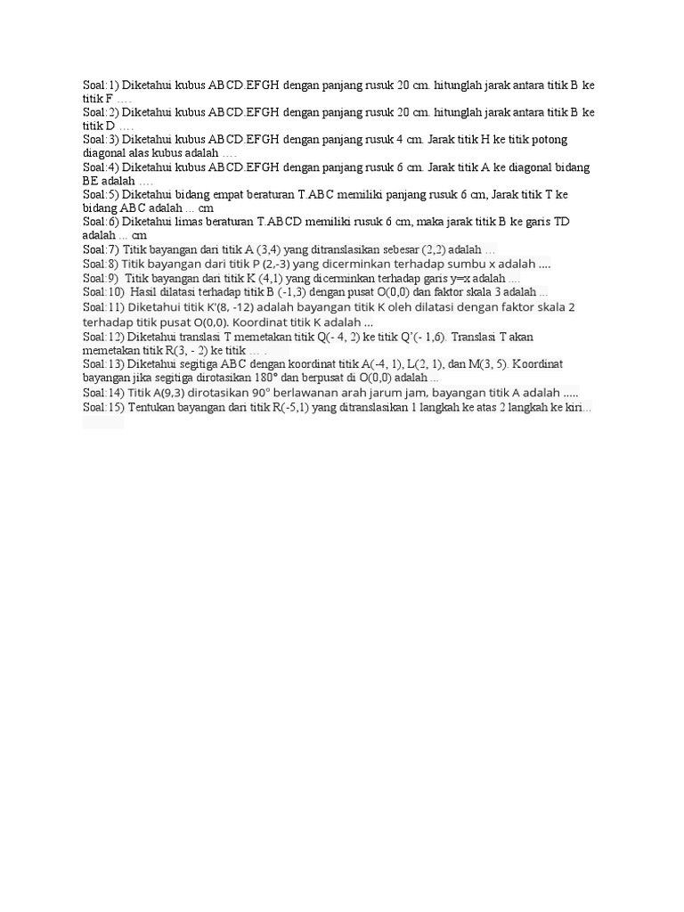 Soal Remedial Pas 12 | PDF | Metode & Bahan Ajar