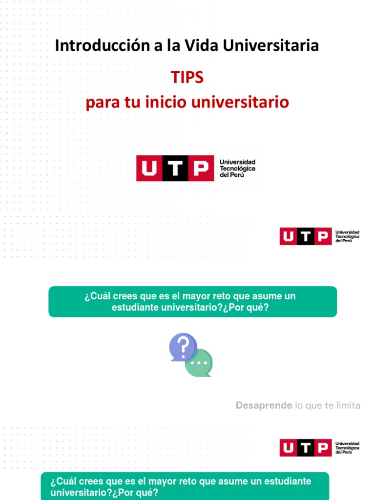 TIPS para El Inicio Universitario | PDF | Crecimiento personal y ...