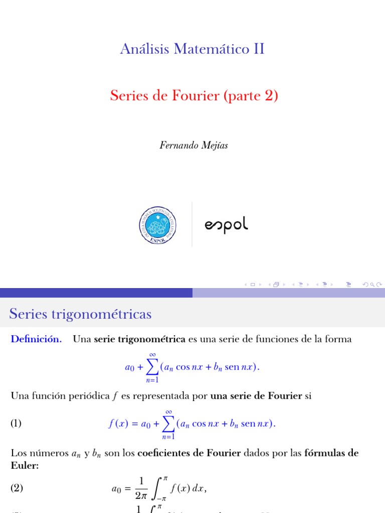 2 Series de Fourier | PDF | Integral | Series de Fourier