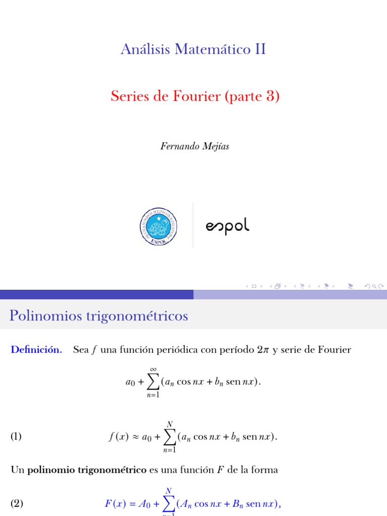 3 Series de Fourier | PDF | Integral | Análisis