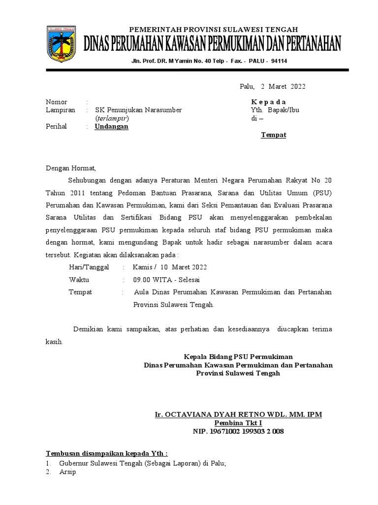 Undangan Narasumber | PDF