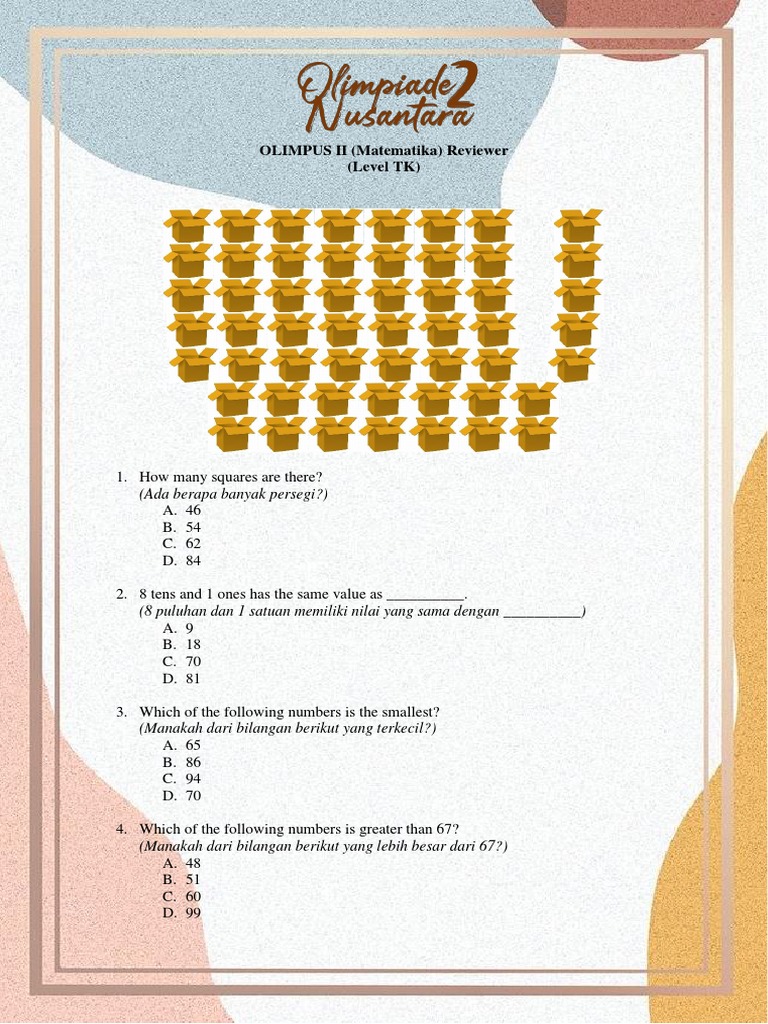 Math Worksheet For Kindy | PDF