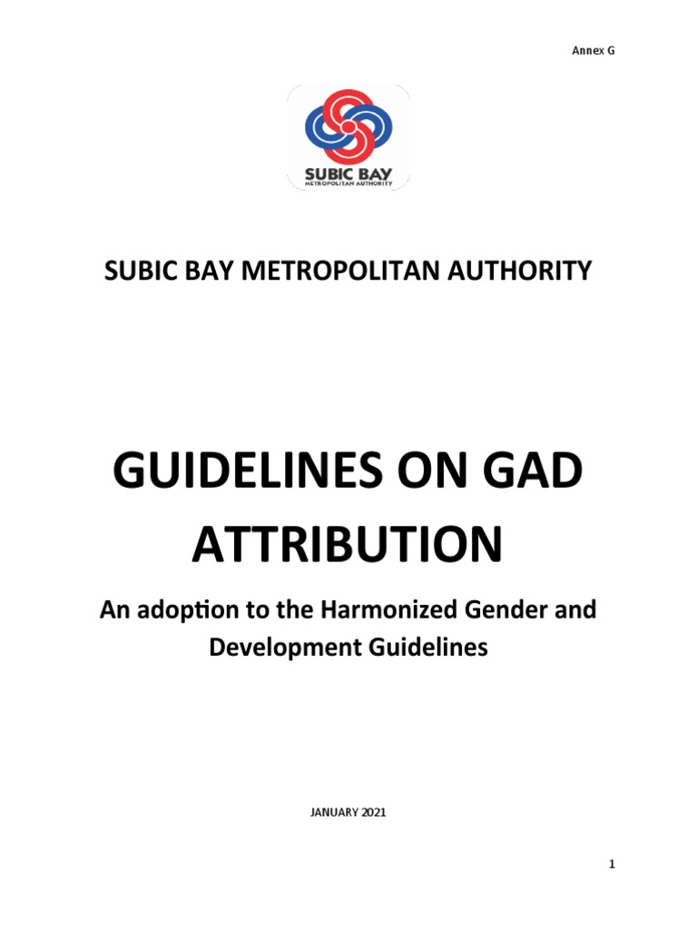 Annex G - GAD Attribution Guidelines | PDF | Empowerment | Goal