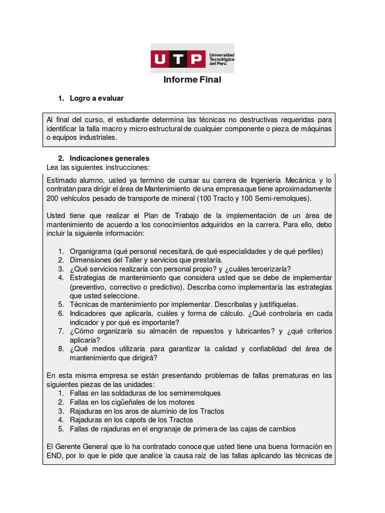 Consigna de Informe Final | PDF