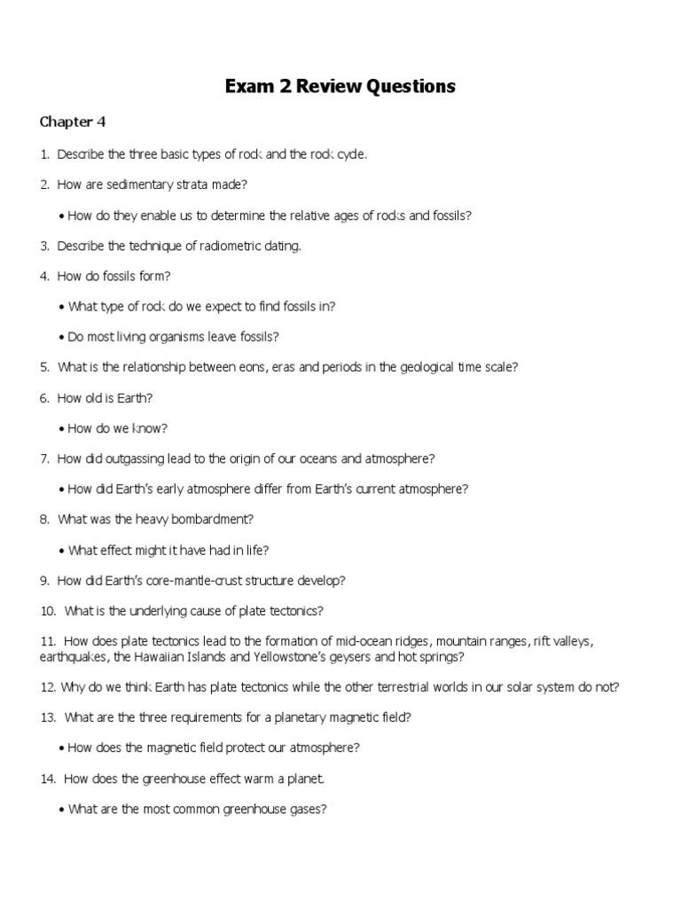 Exam 2 Review Questions | PDF | Life | Evolution