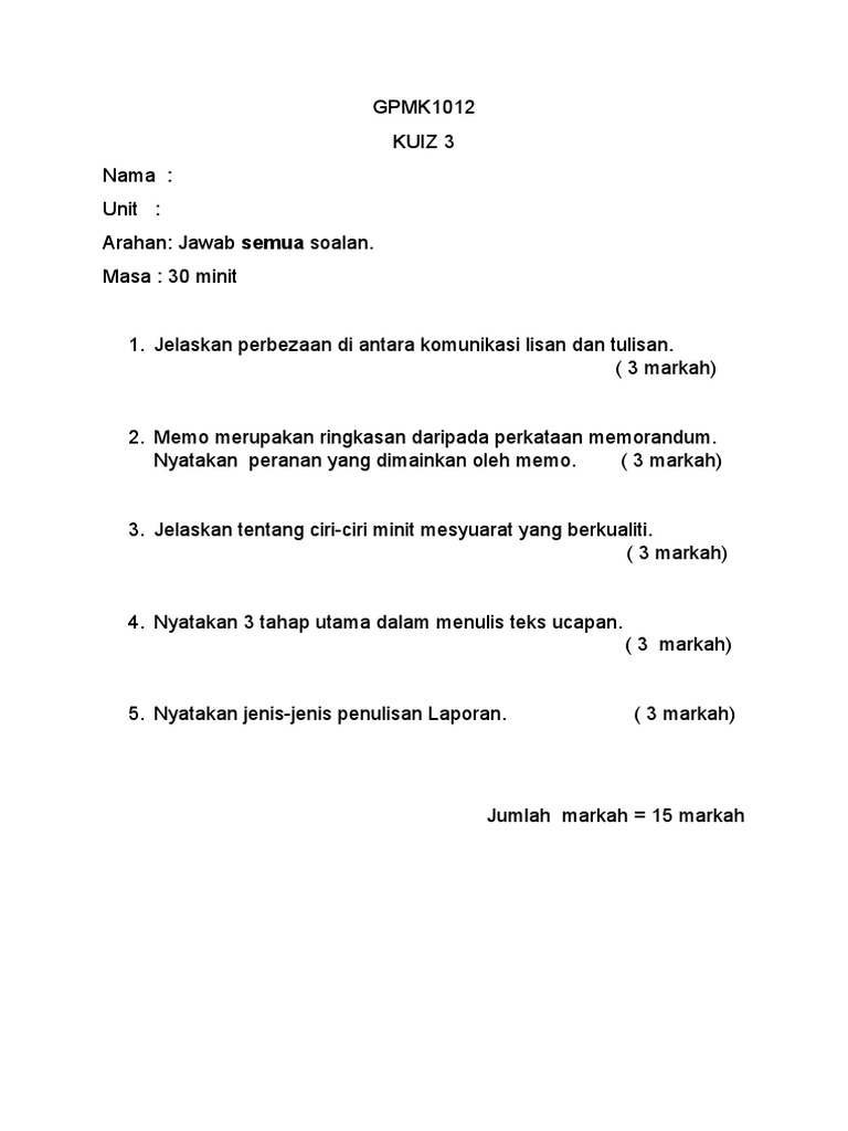 Kuiz 3 GPMK1012 | PDF