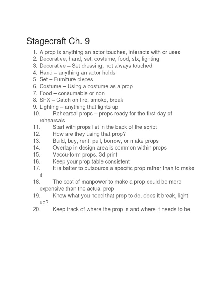 Stagecraft Ch. 9 | PDF | Language Arts & Discipline | Home & Garden