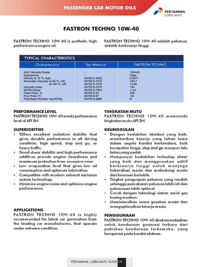 Fastron Techno Oil | PDF
