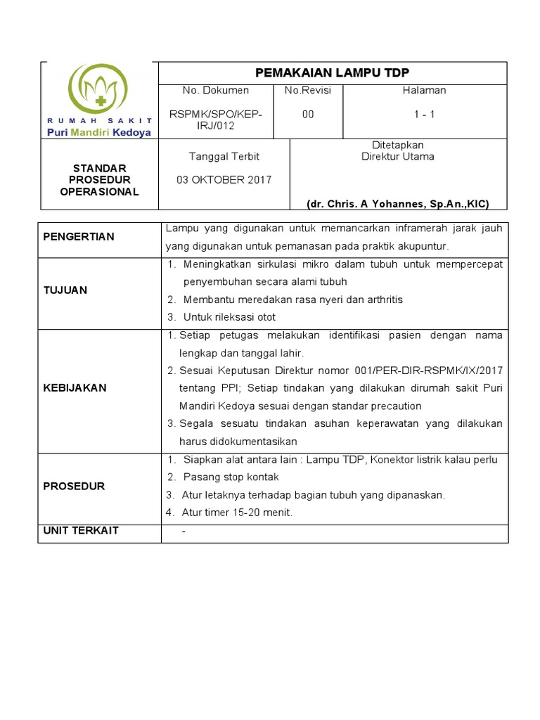 012 Pemakaian Lampu TDP | PDF