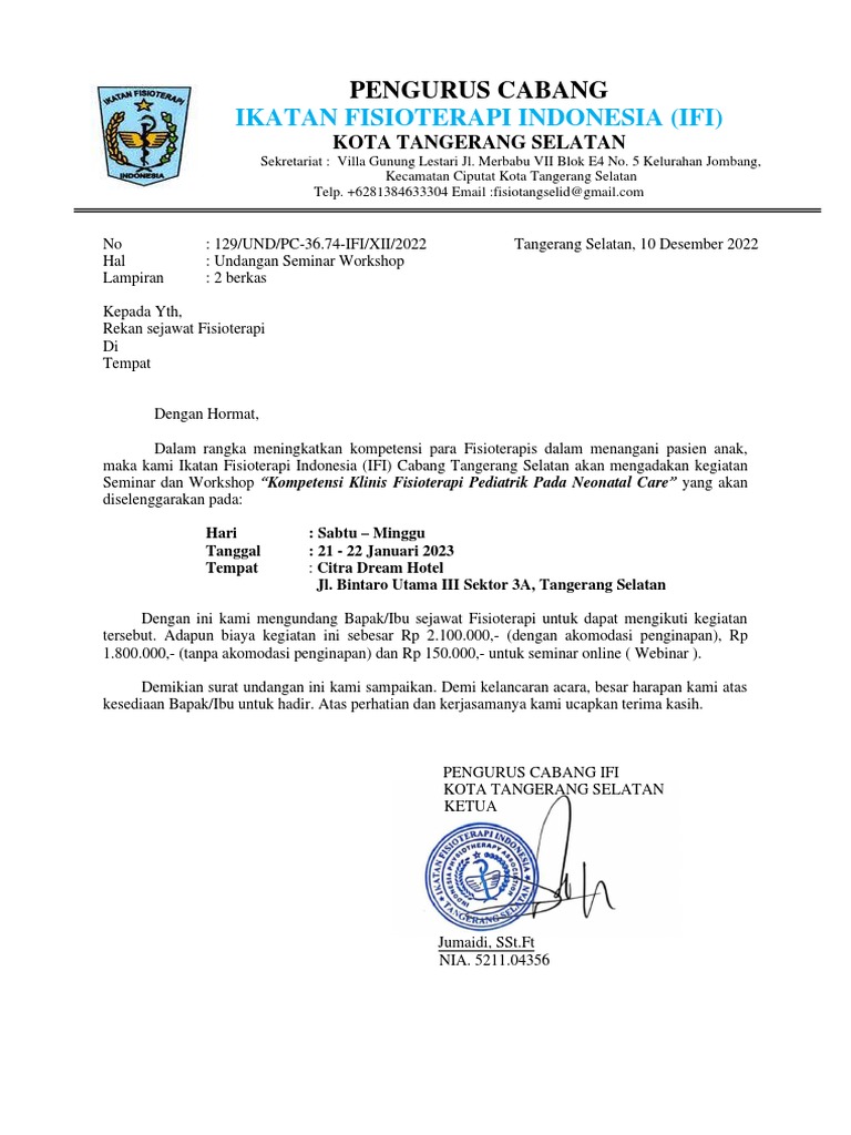 Undangan Seminar Workshop | PDF