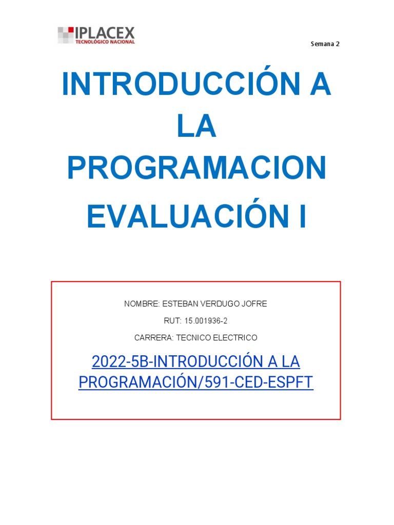 Esteban Verdugo Ev1 | PDF | Matemáticas | Lógica matemática