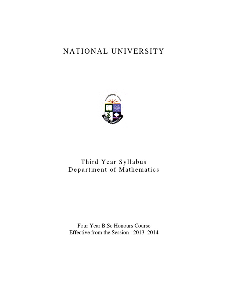 Mathematics 3rd Year | PDF | Numerical Analysis | Field (Mathematics)