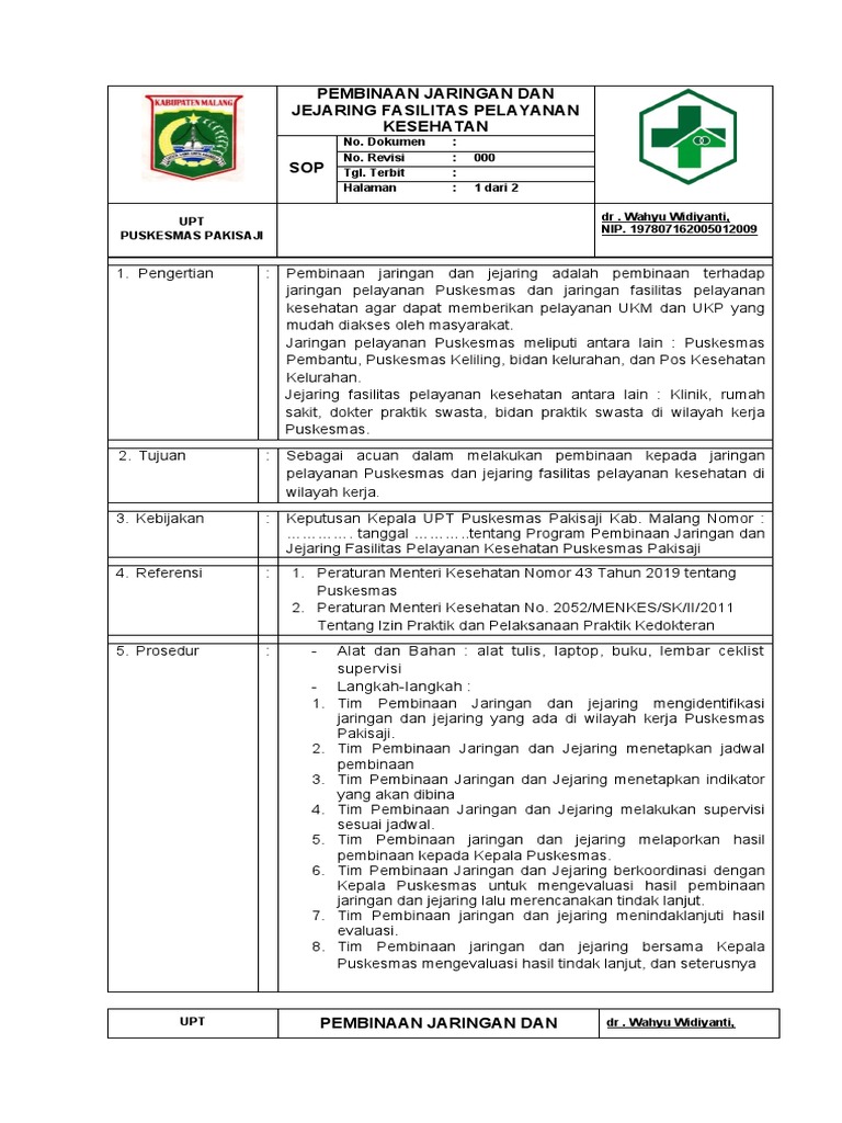 Sop Pembinaan Jejaring | PDF