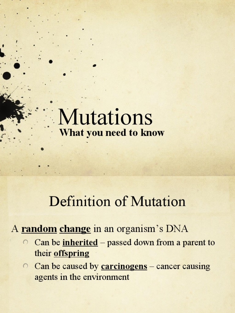 Mutations Classification | PDF | Mutation | Dominance (Genetics)