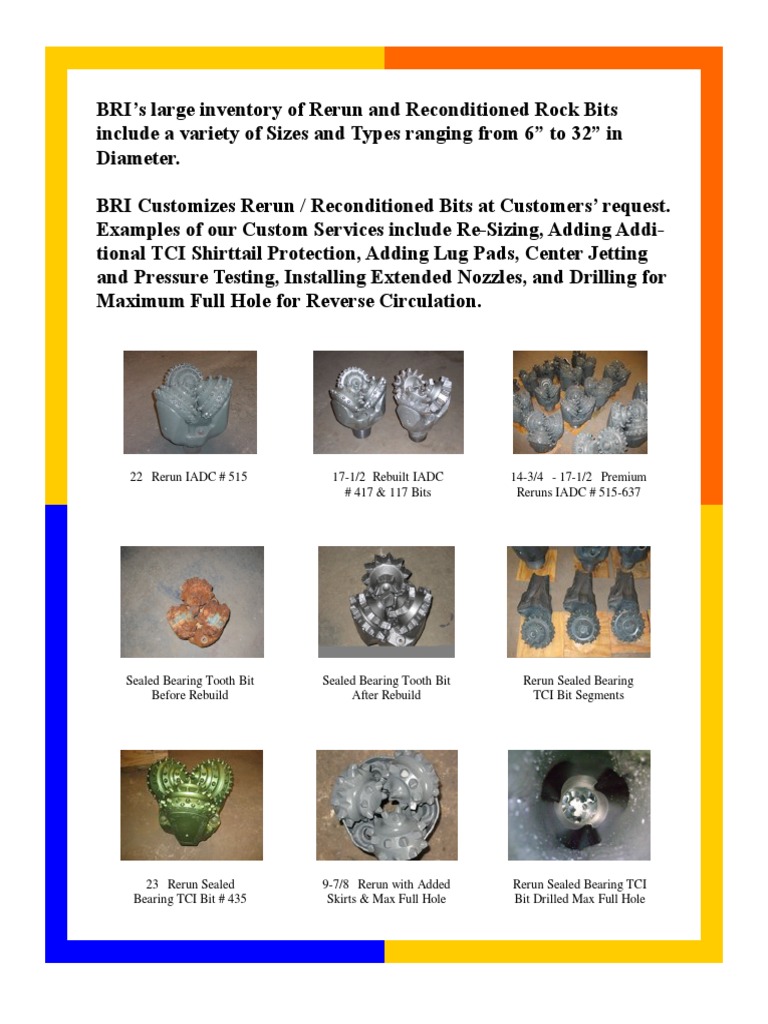 Rerun - Reconditioned Rock Bits | PDF