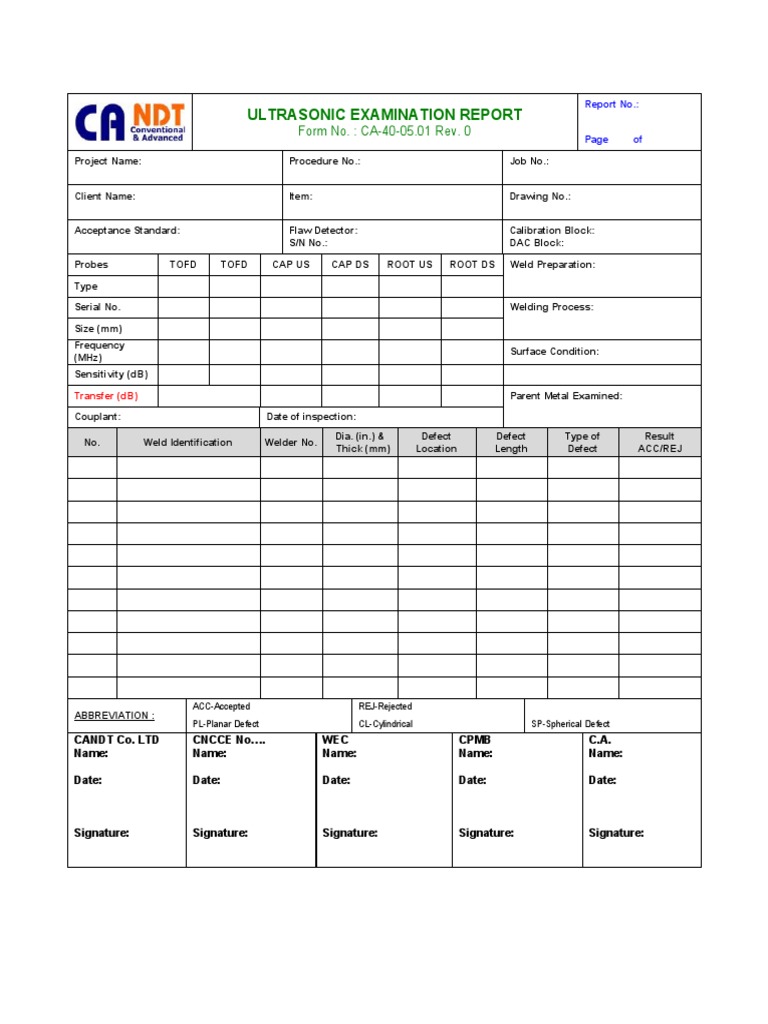 Tofd & Pe Report | PDF | Welding | Construction