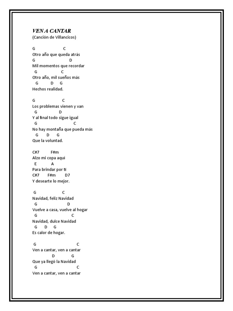 Ven A Cantar Pdf