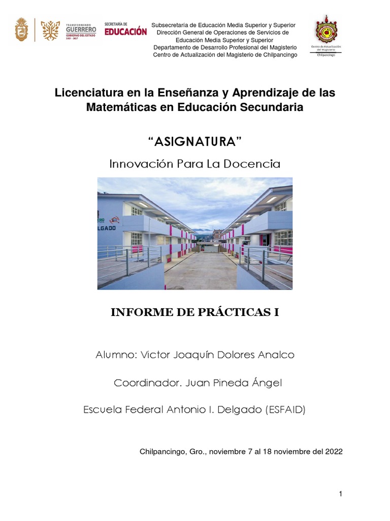 Informe de Practicas 1 | PDF